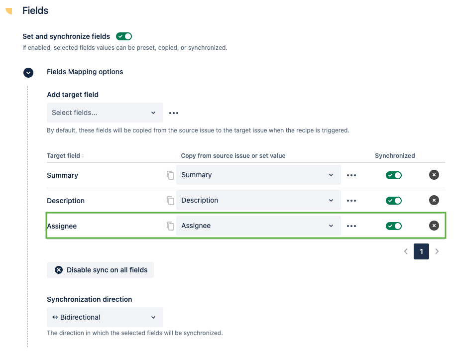 Synchronize new fields added to Field Mapping