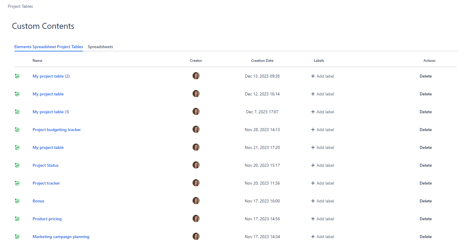 How to manage Project Tables macros