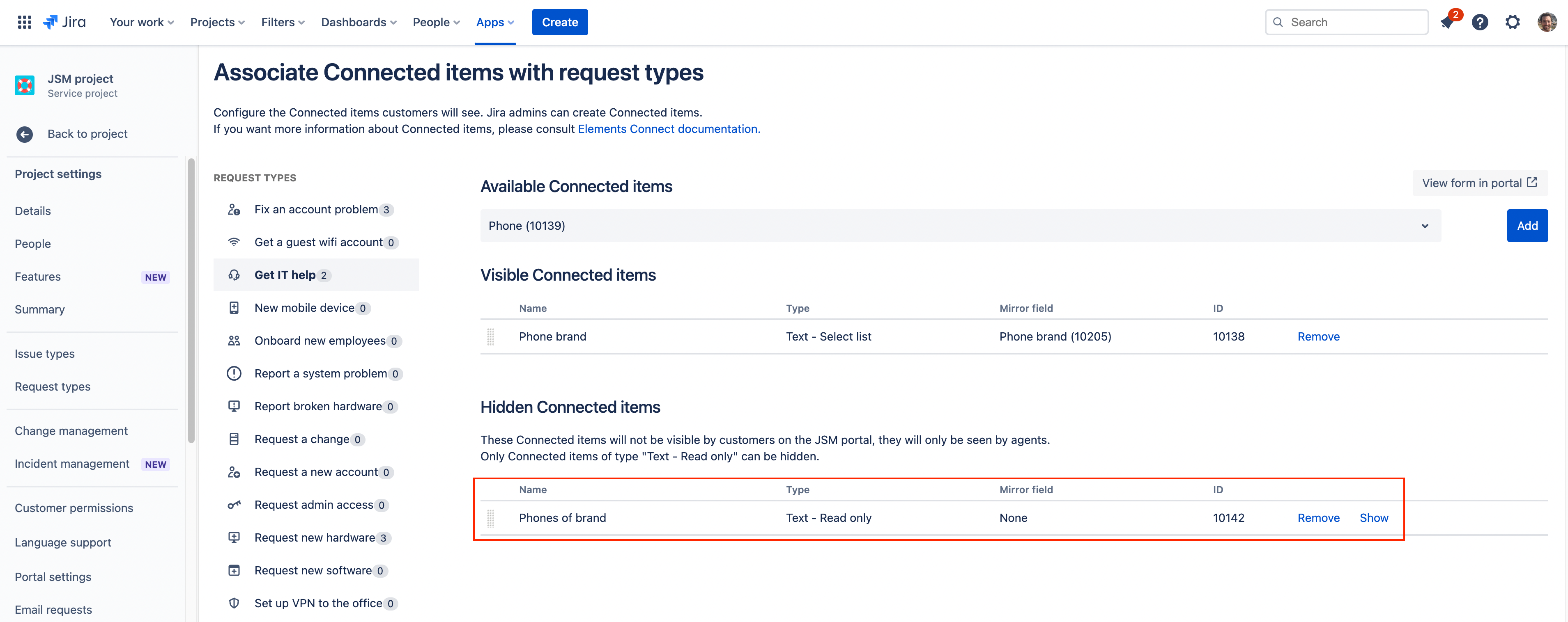 Set Connected item values when creating issues with Jira REST API