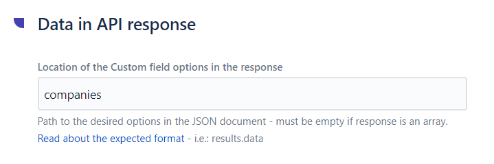 Templates for a REST API data source