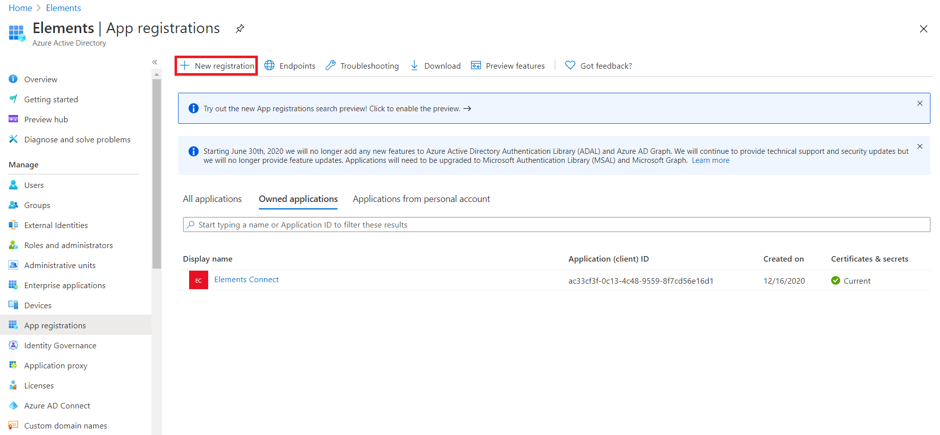 Configure an Azure Active Directory as a datasource