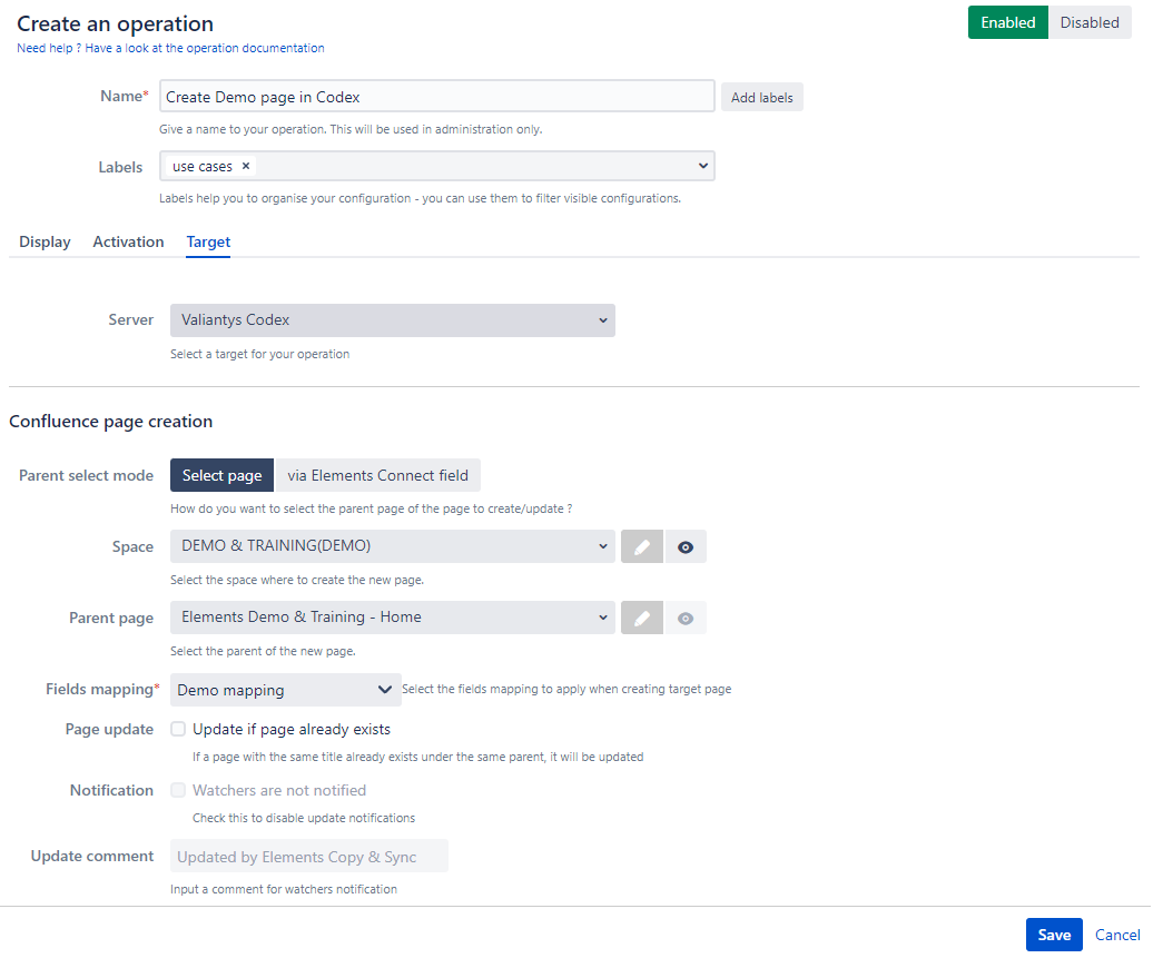 Create a Confluence page