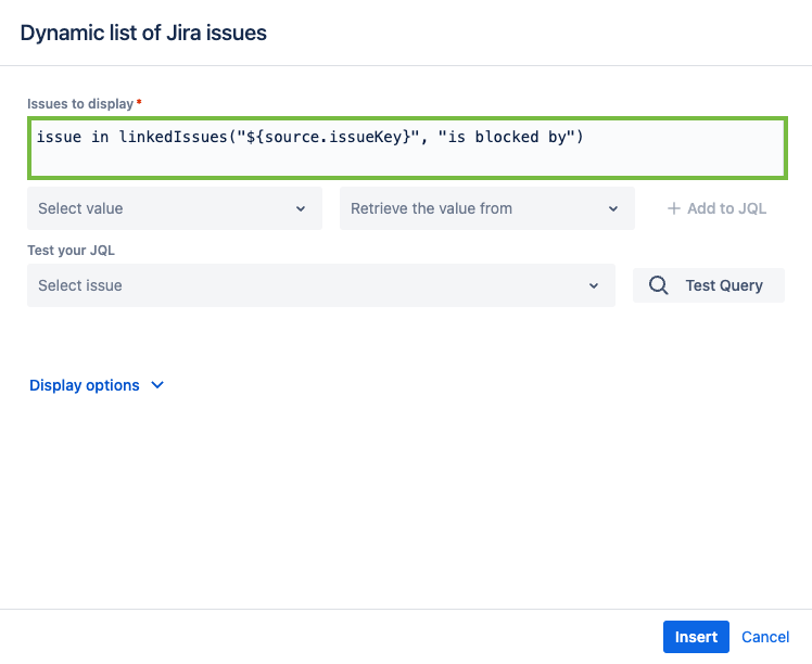 Insert a dynamic list of Jira Issues into a Confluence page