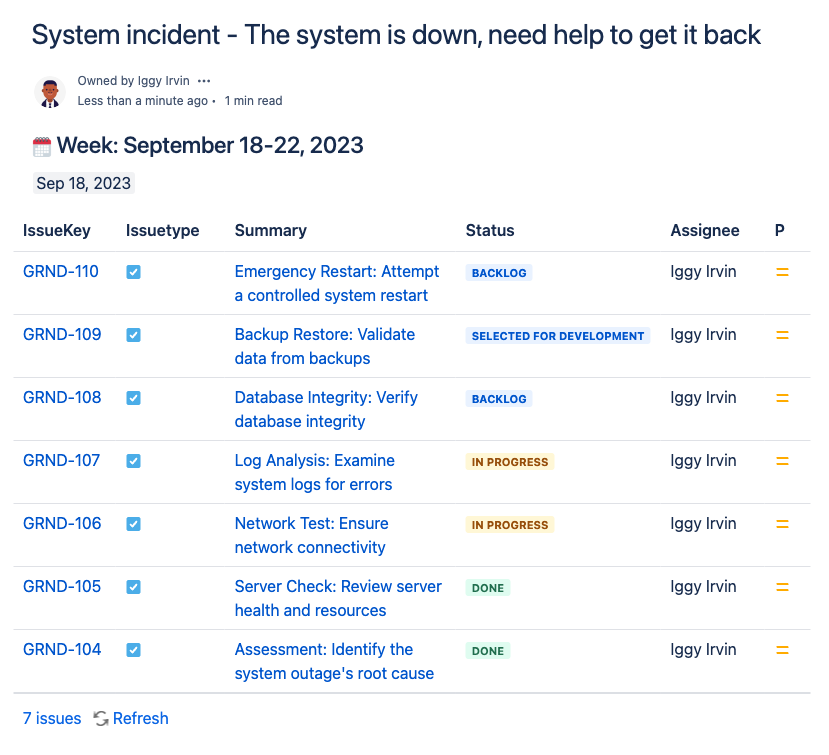Insert a dynamic list of Jira Issues into a Confluence page