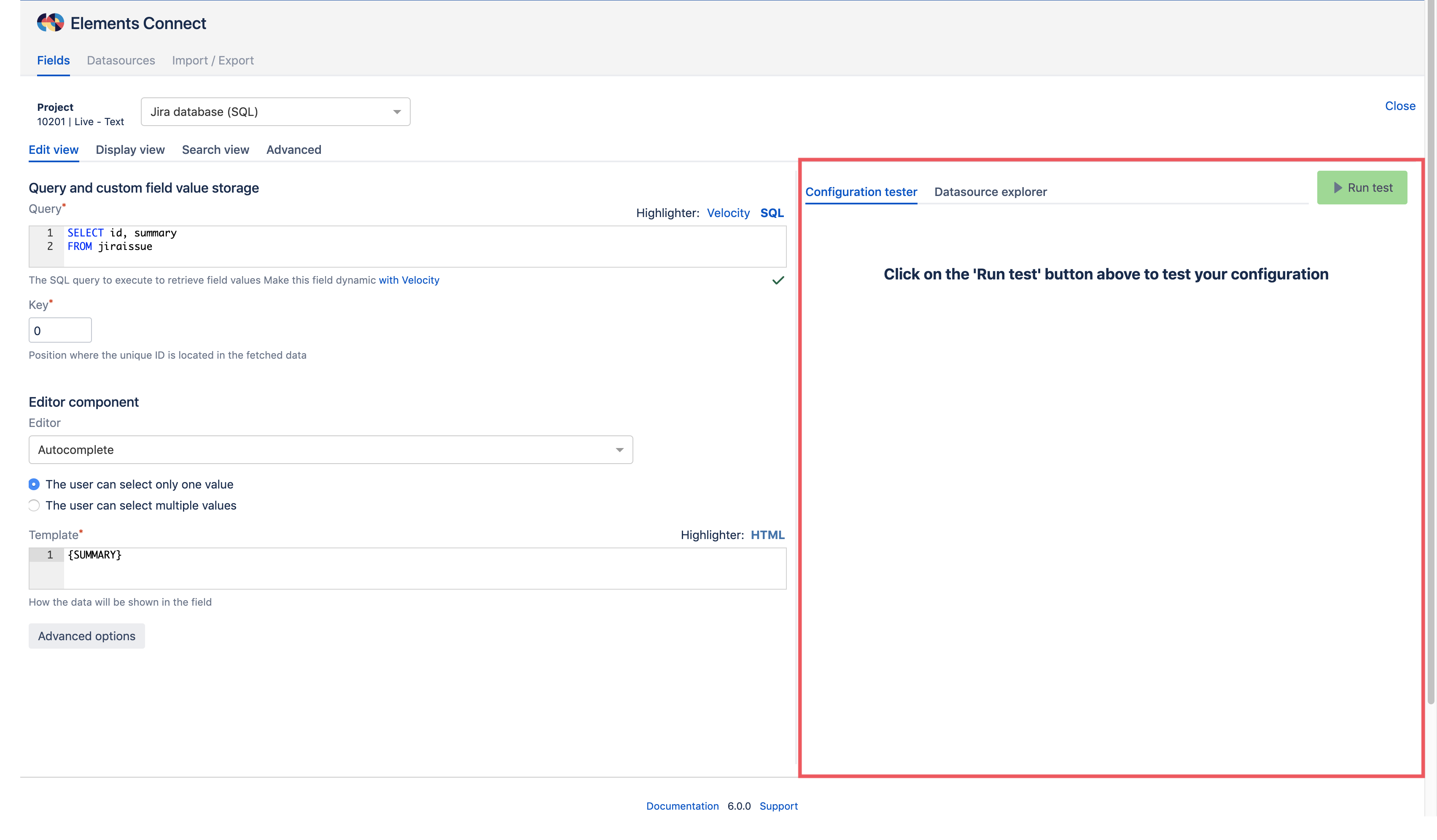 Configuration tester