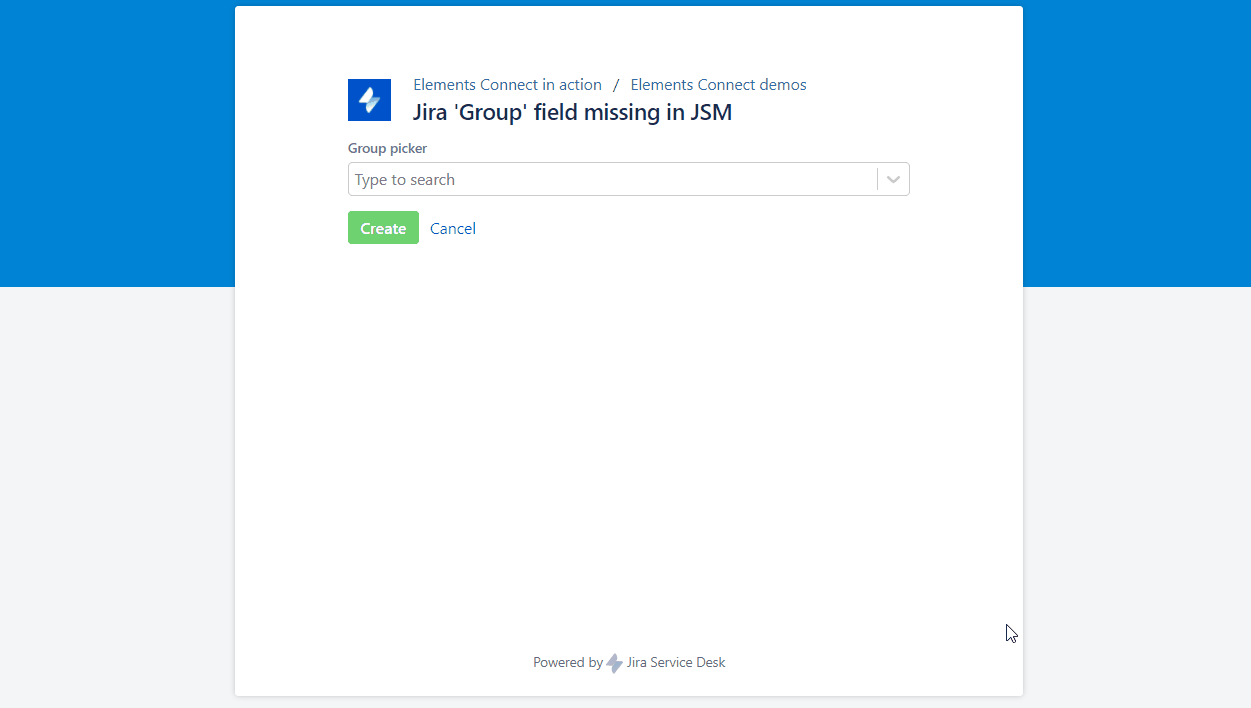 Add a Group picker on Jira Service Management