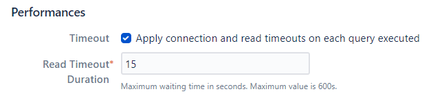 Activate datasource timeout