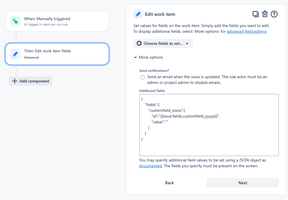 Set custom field value in Automation rule based on a Jira Text field