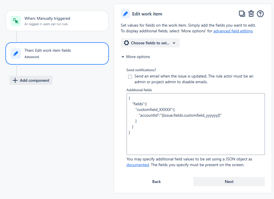 Set custom field value in Automation rule based on a Jira Text field