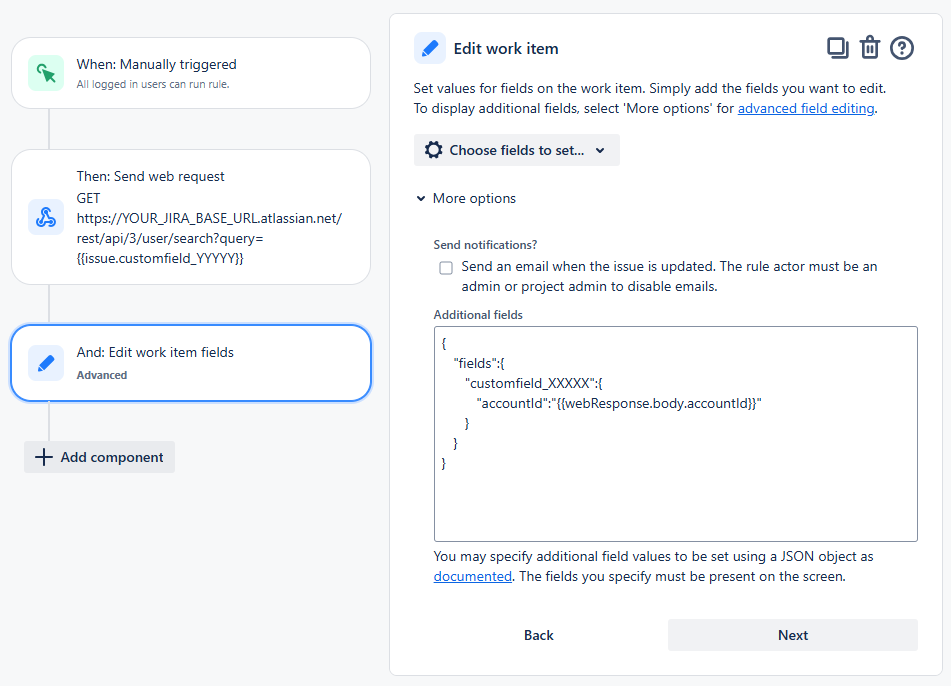 Set custom field value in Automation rule based on a Jira Text field