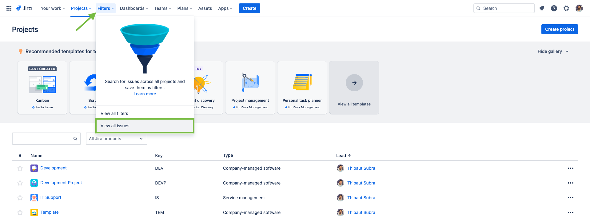 Clone a project in Jira (configuration and issues)
